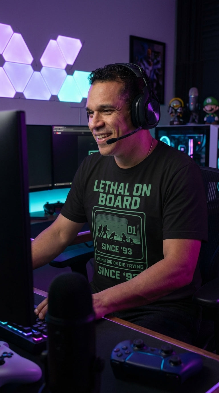 Lethal On Board '93 - Premium Organic Gamer Streetwear Tee | GTA VI Ne ...