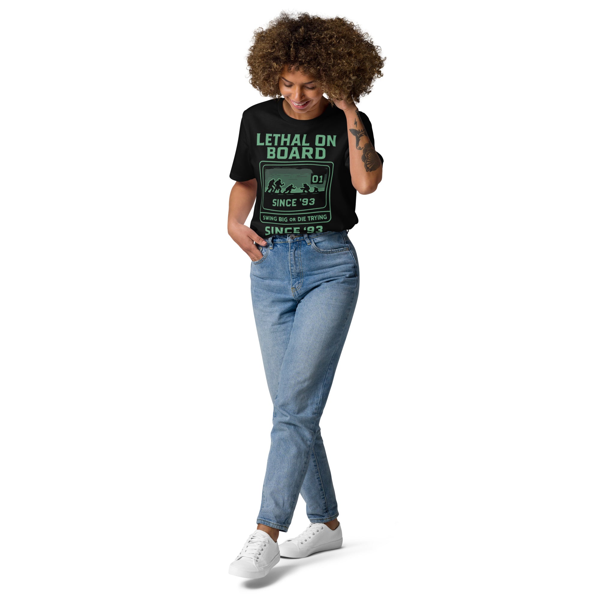 Organic Cotton T‑shirt – Unisex – Lethal On Board '93 – Design Delight ...
